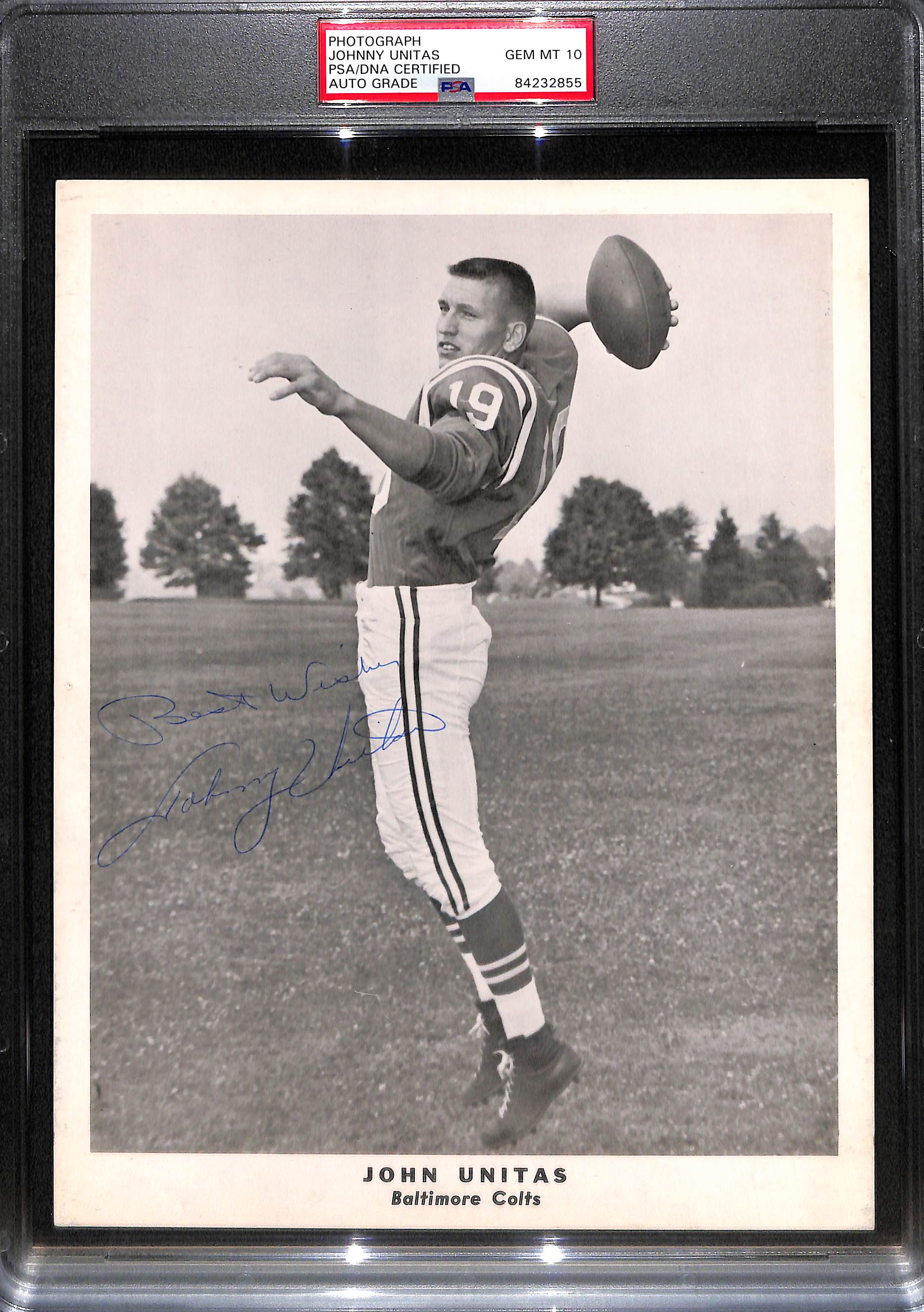 Lot Detail Johnny Unitas Signed Rarely Seen 1960s Team Issued 8x10