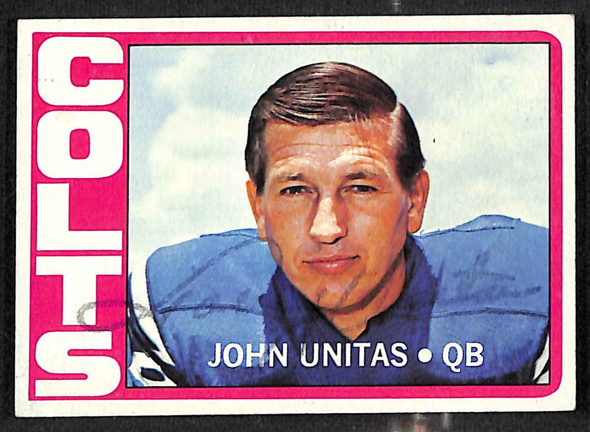 Lot Detail - Johnny Unitas Autographed 1972 Topps Football Card and NFL ... Lot Detail - Johnny Unitas Autographed 1972 Topps Football Card and NFL ...
